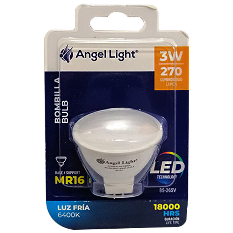 BOMBILLO LED DICROICO 3W MR16 ANGEL LIGHT | Litani Import Export
